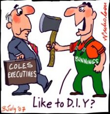 Bunnings Coles 226 | nicholsoncartoons.com.au